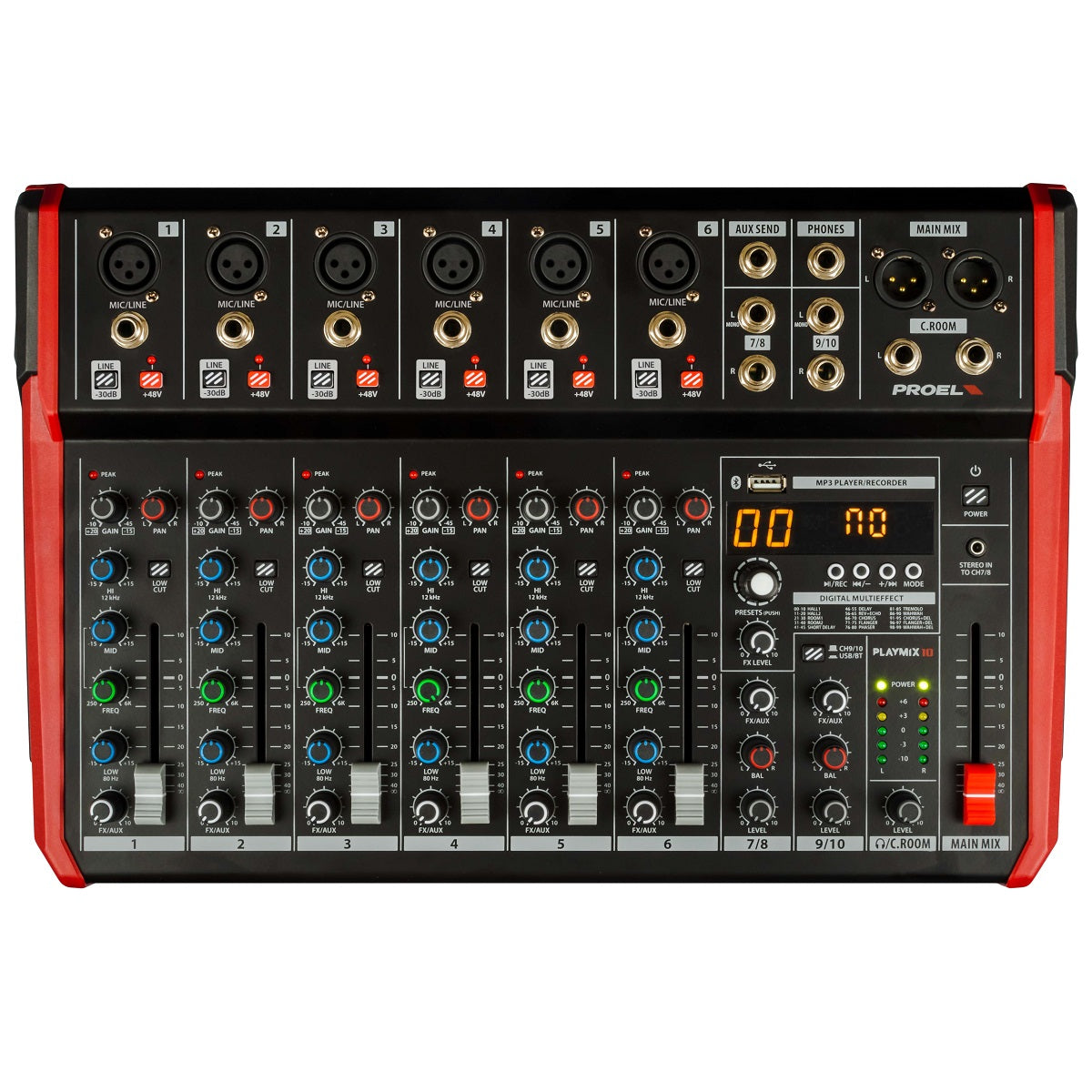 Proel PLAYMIX10 Mixer 10 FX USB – Proel North America