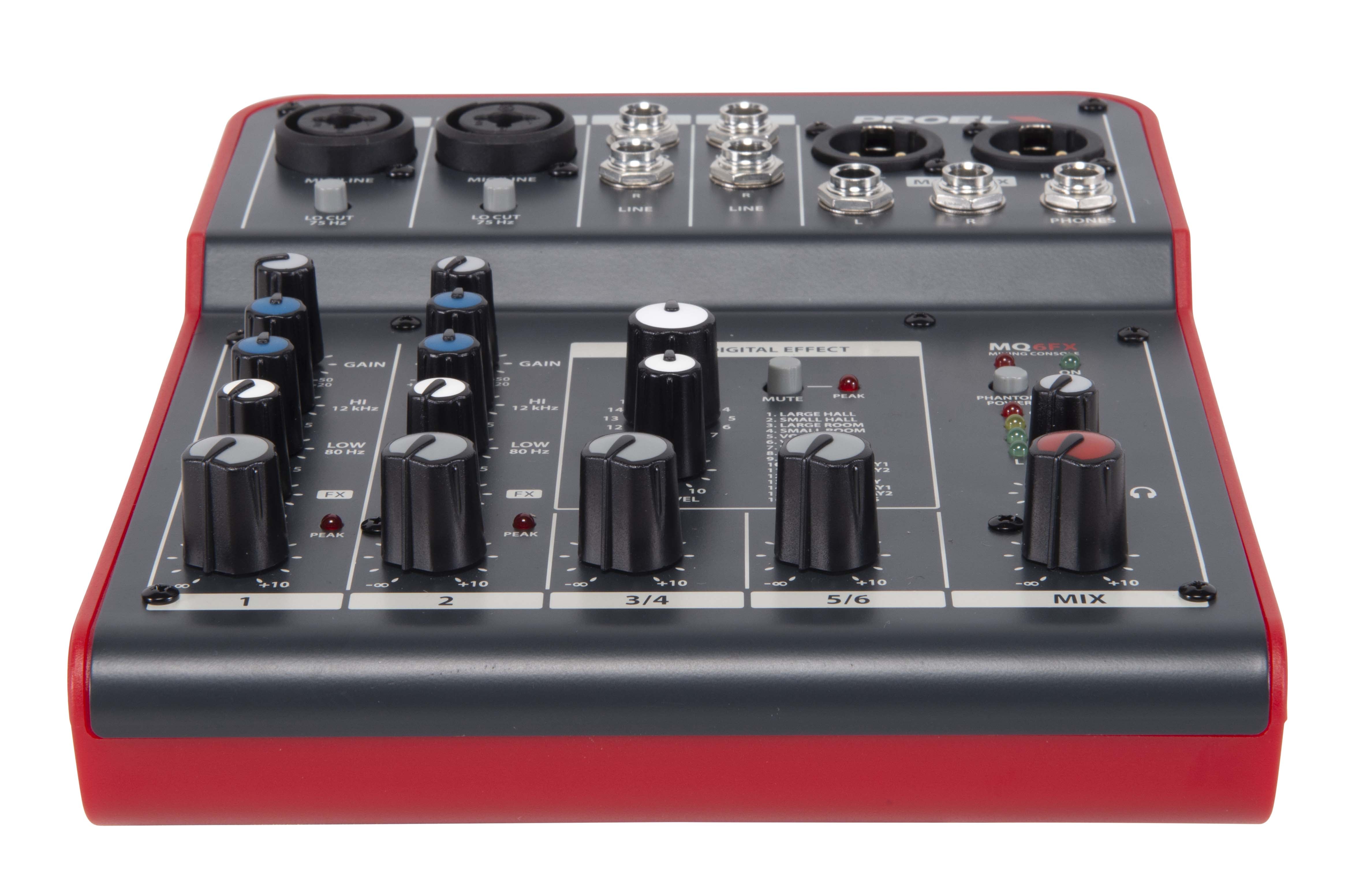 Proel MQ6FX Compact 6-channel Mixer with FX – Proel North America